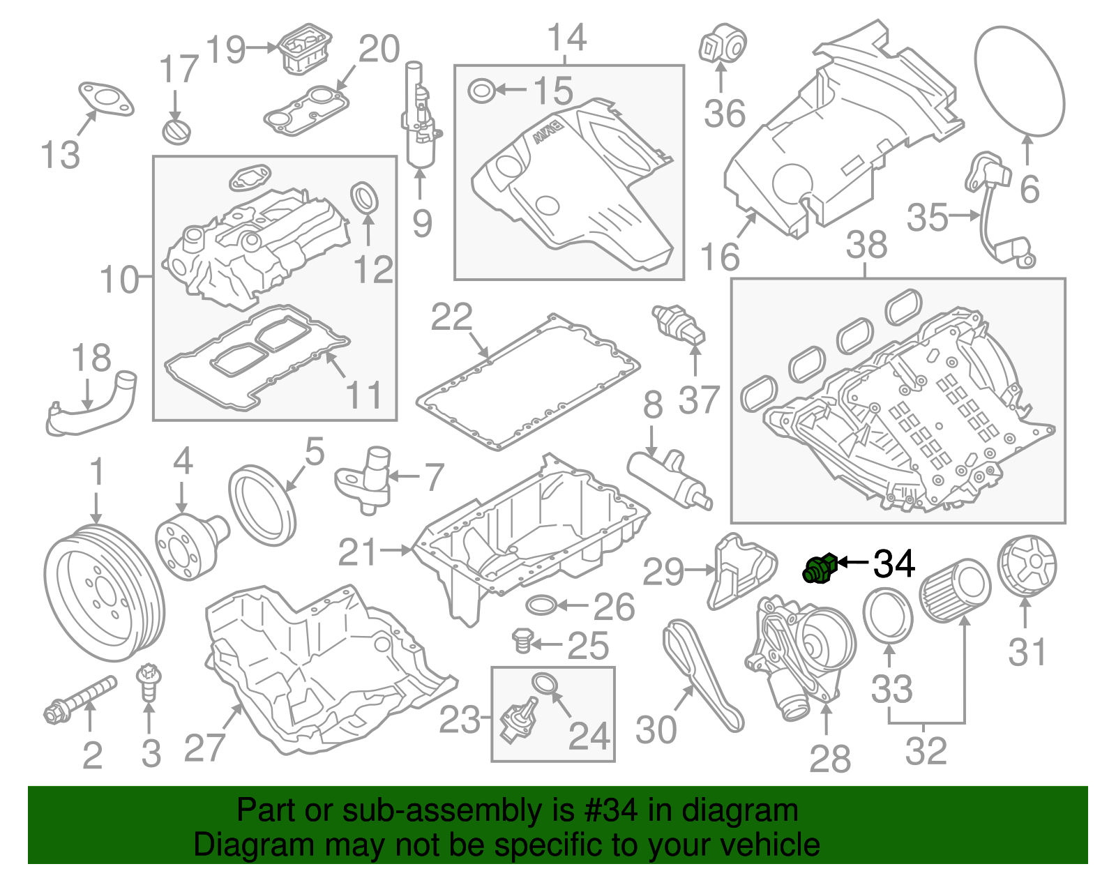 2012-2018 BMW Oil Pressure Sending Unit 12-61-8-613-333 | BMW OEM Parts