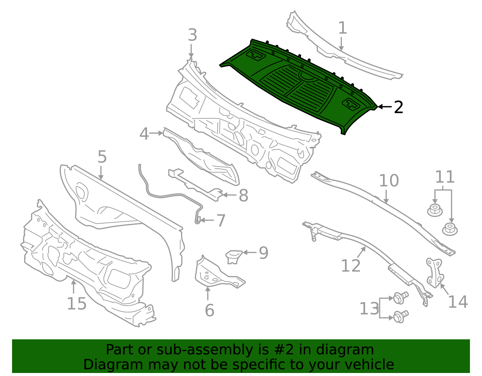 2019-2025 Porsche Macan Cowl Grille 95B-819-447-G-1E0 | Sunset Porsche ...