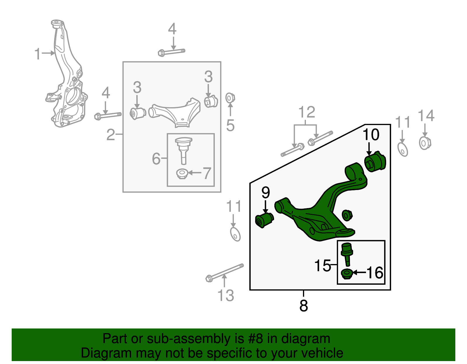 2010-2016 Land Rover LR4 Lower Control Arm LR073369 | OEM Parts Online