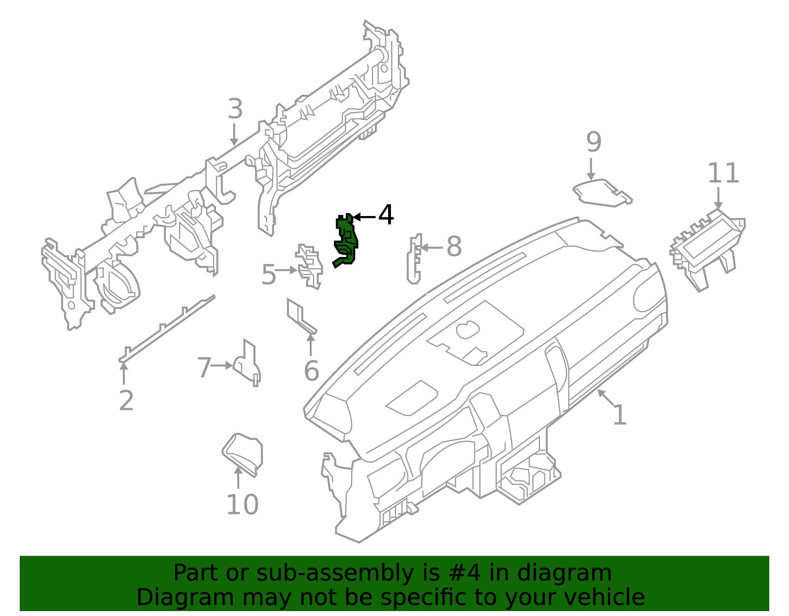 28038-EZ00A - High-Quality Instrument Panel Crossmember Bracket for ...