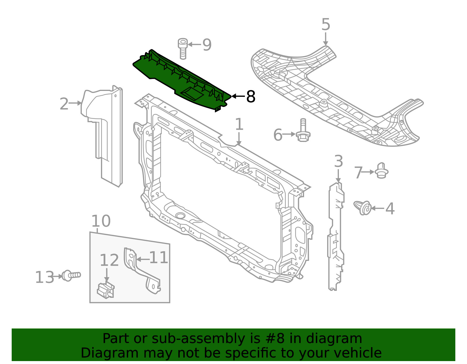 Genuine Upper Guide for 2018-2022 Hyundai Accent | Part# 29135-H9000 ...