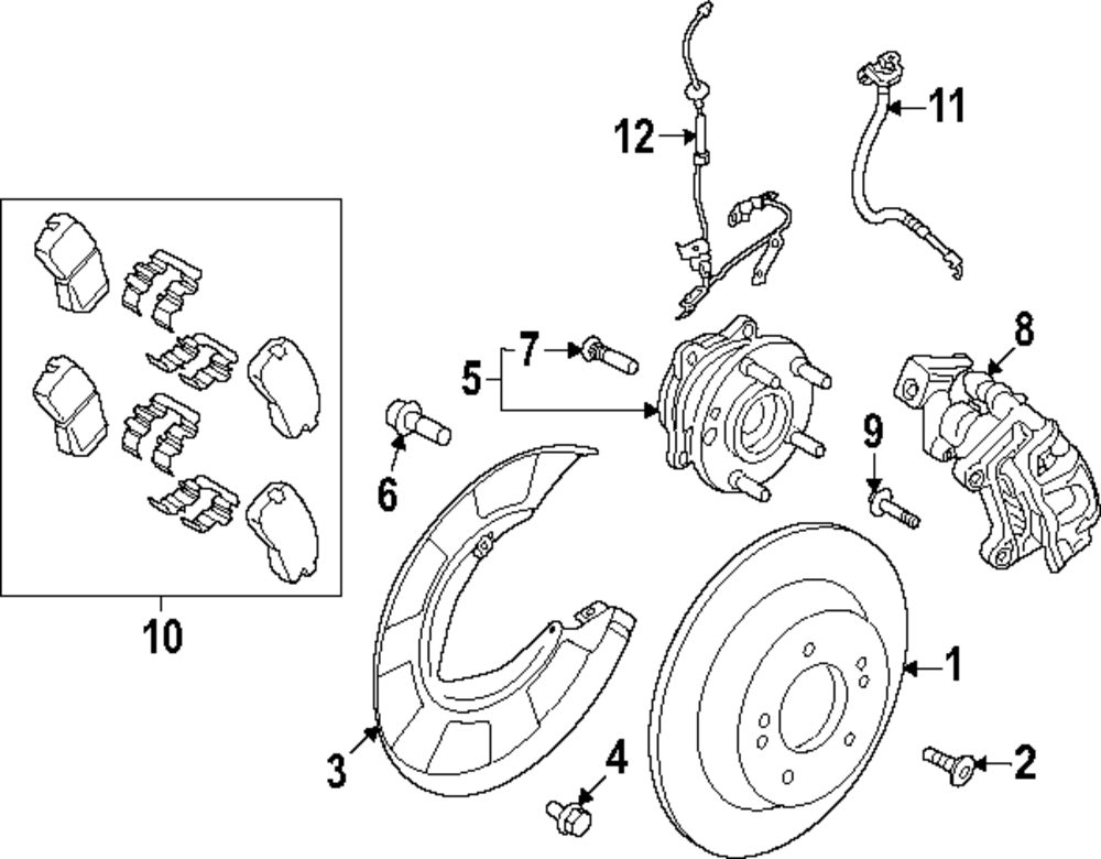 2024-2025 Hyundai Kona ABS Wheel Speed Sensor 58950-BE600 | MotorMotor