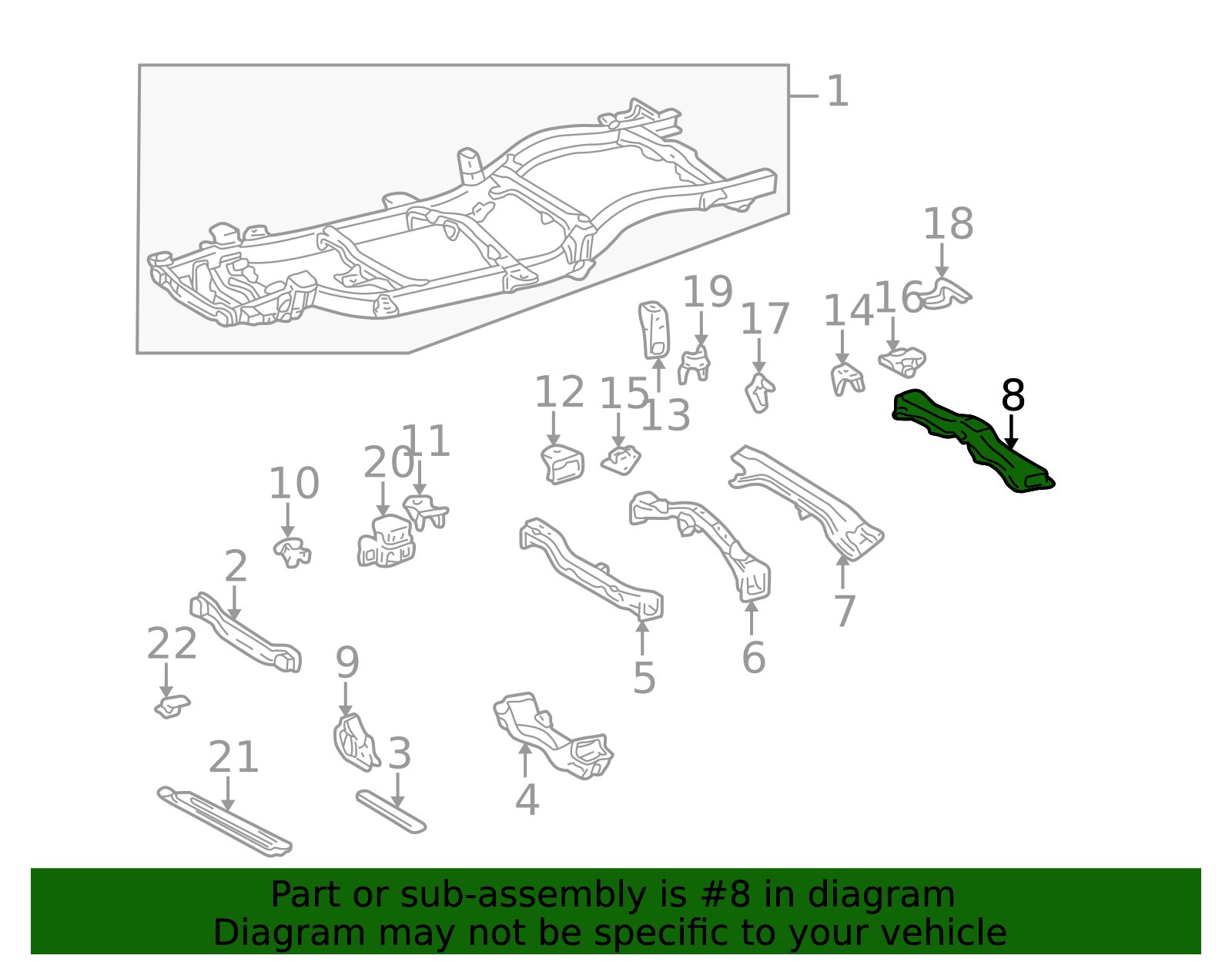 Genuine Official Toyota Frame Cross-Member part# 51209-04010 for ...