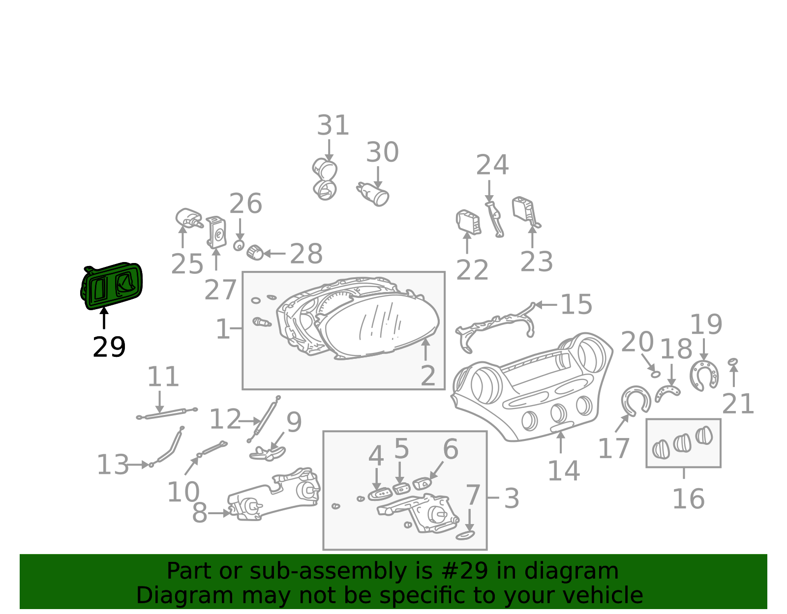 84656-52010-E0 - Instrument Cluster Bezel 2003-2005 Toyota Echo ...