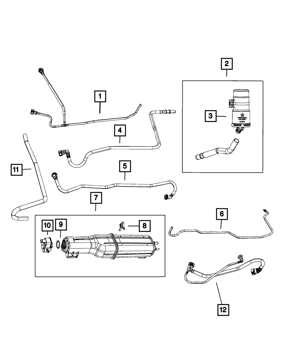 2018-2024 Ram Purge Hose 68323678AA | Mopar OEM Parts Outlet