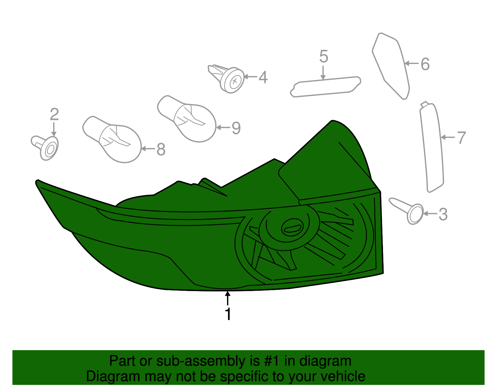 LR074813 - Tail Lamp - 2012-2015 Land Rover Range Rover Evoque | Land ...