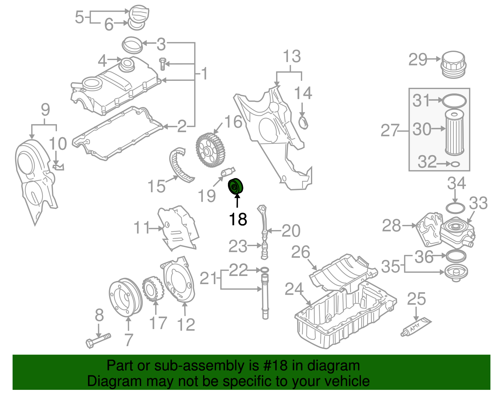 038-109-243-M - Engine Timing Belt Tensioner 1998-2006 Volkswagen ...