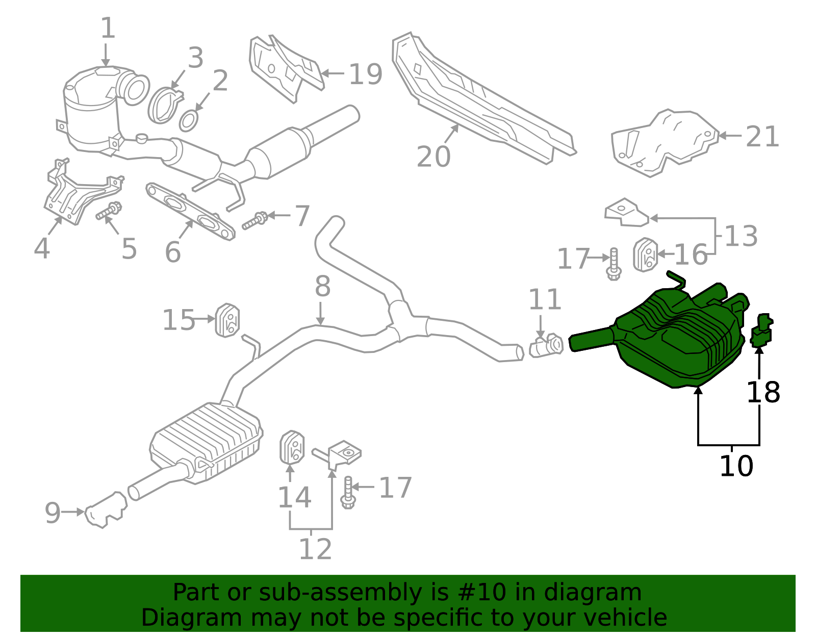 2019-2021 Volkswagen Arteon Rear Muffler 3G0-253-609-Q | VW Direct Auto ...