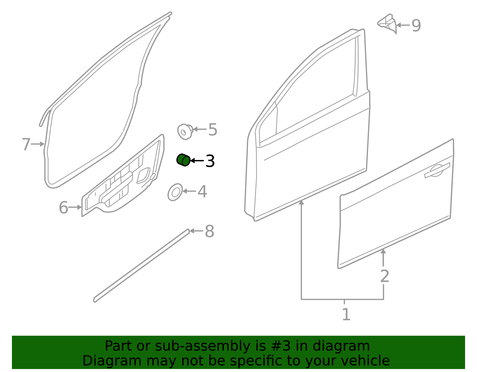 2012-2025 Nissan Door Shell Bumper 80872-3AA0A | TascaParts.com