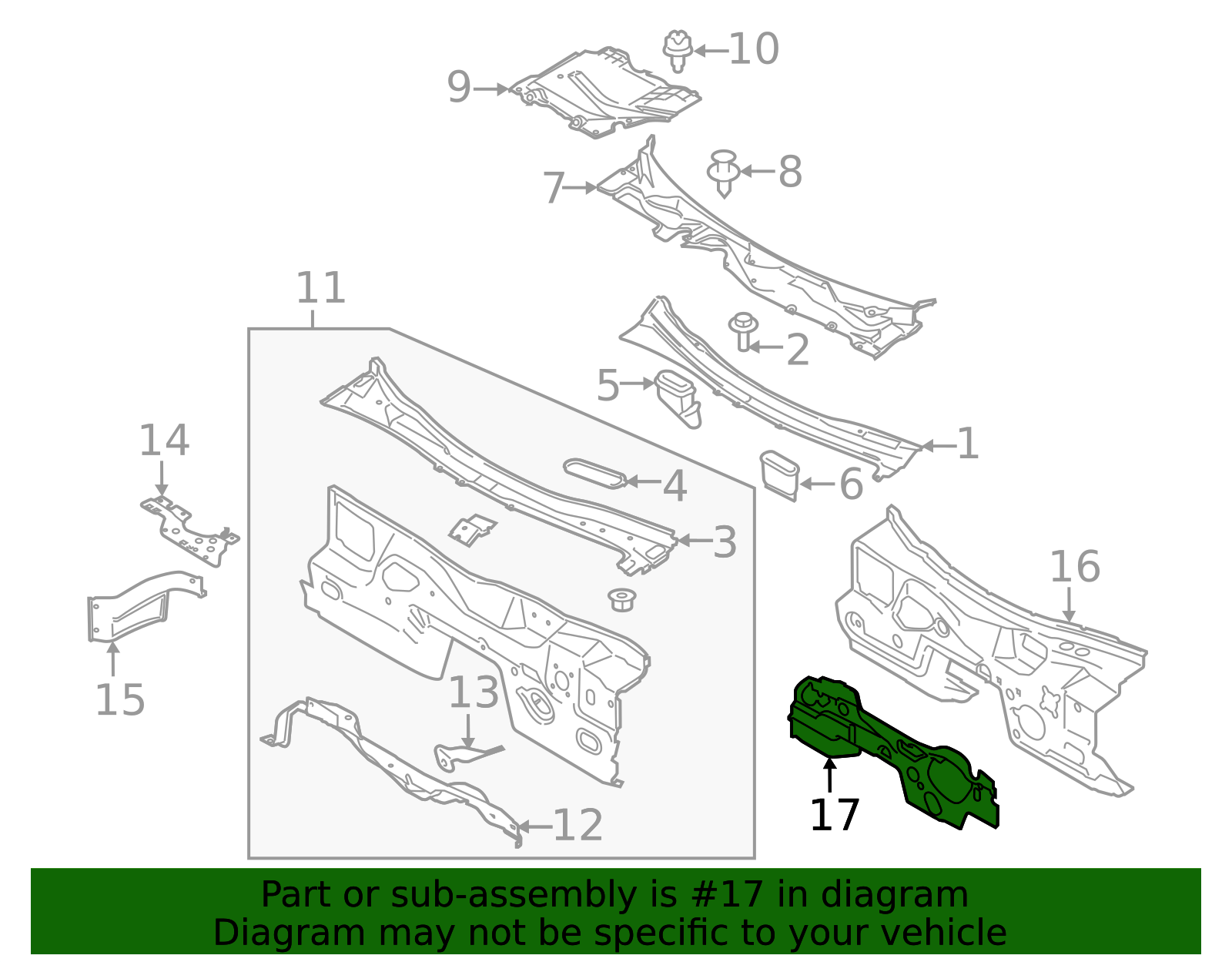 2015-2023 Ford Mustang Lower Insulator FR3Z-6301588-A | Ford OEM Parts ...