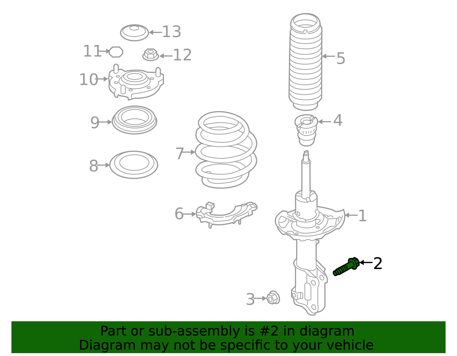 2007-2026 Hyundai Strut Bolt 54645-2H000 | OEM Parts Online