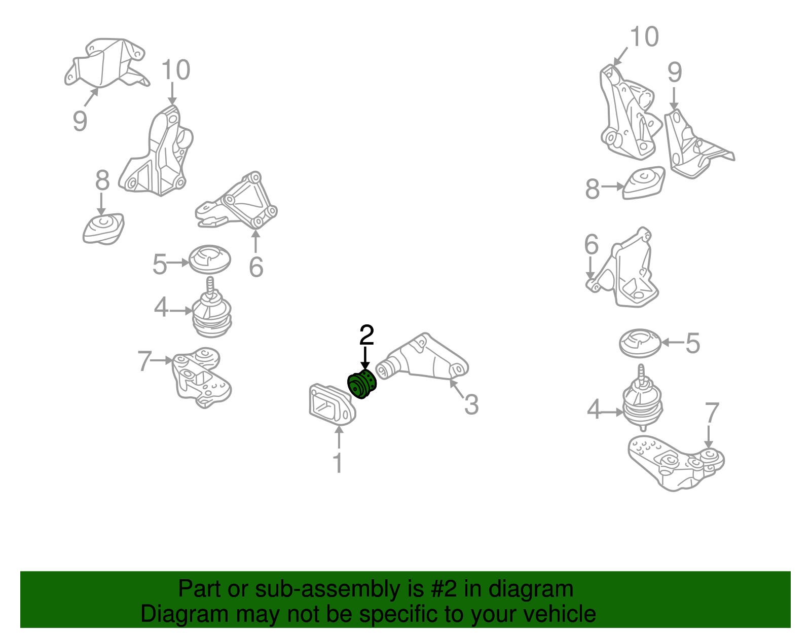1998-2005 Volkswagen Passat Stop 8D0-199-339-P | OEM Parts Online