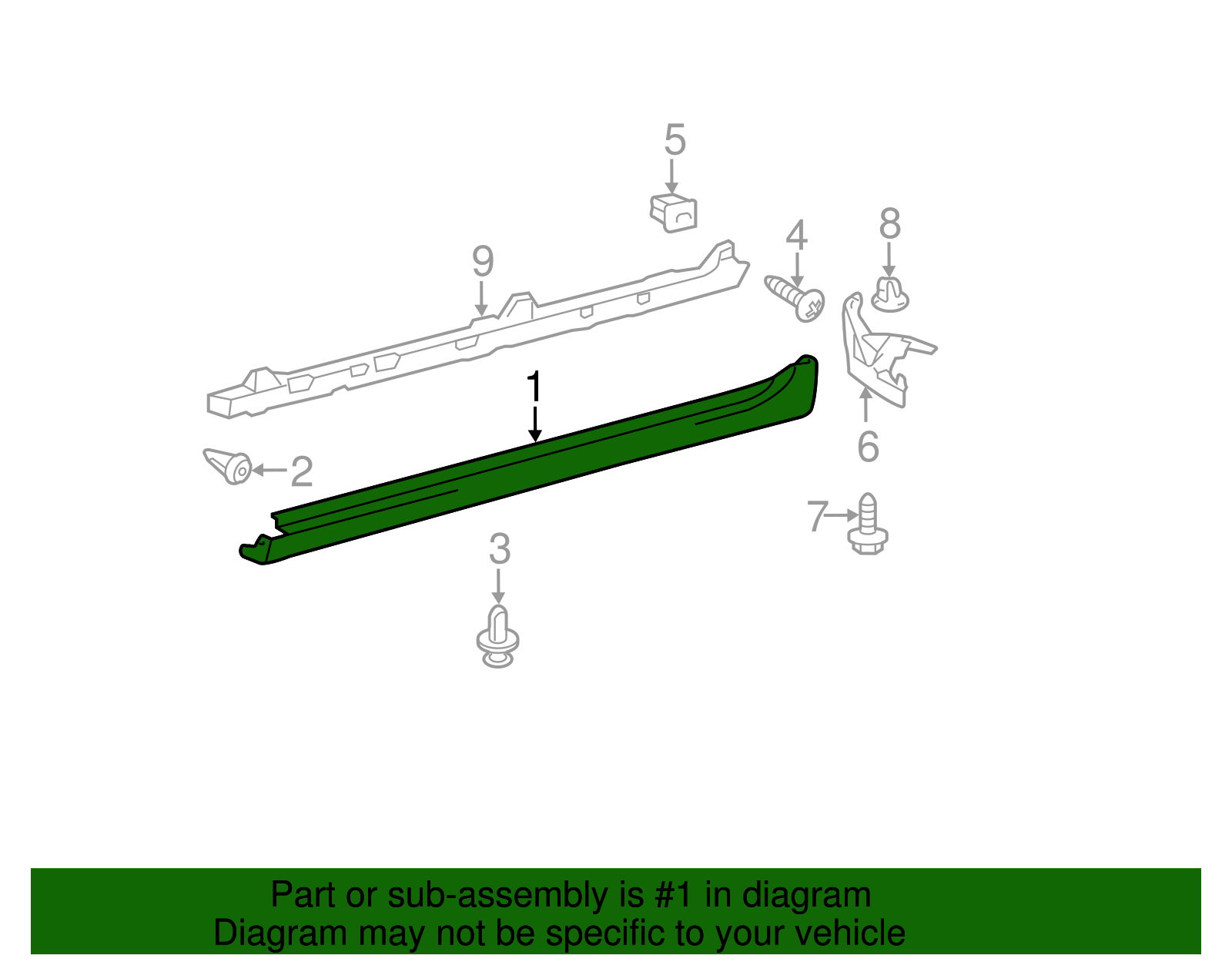 75852-06904 - Rocker Panel Guard - 2007-2011 Toyota Camry | Nucar ...