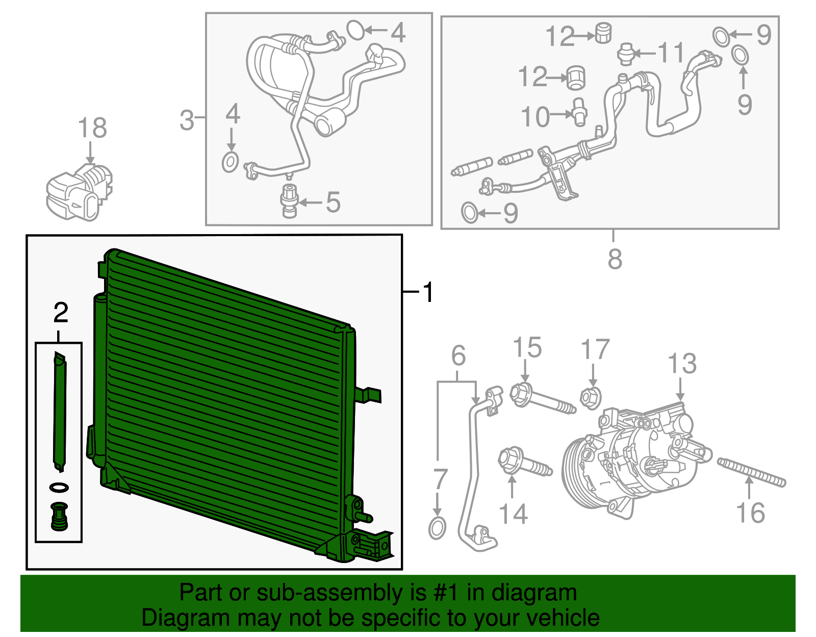 2013-2024 GM Air Conditioning Condenser 84947858 | TascaParts.com