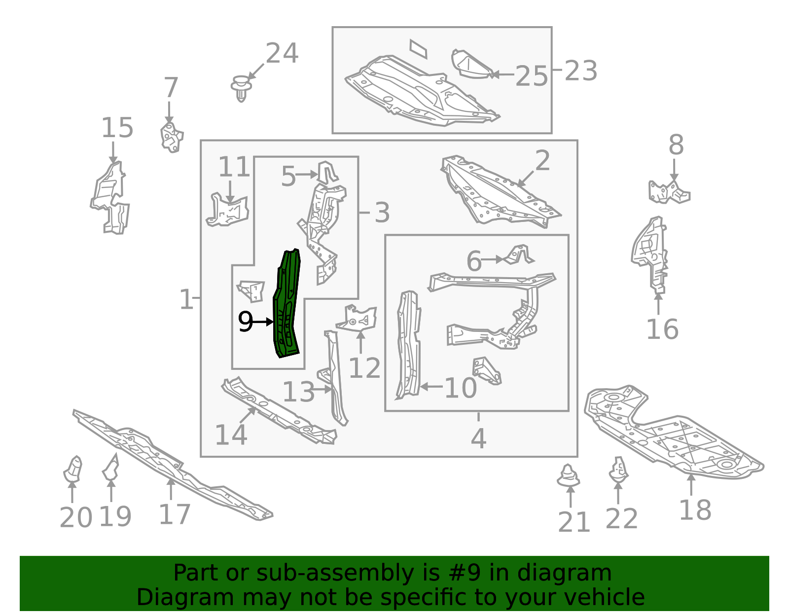 57167-0E020 - High-Quality Radiator Support Panel Reinforcement for ...