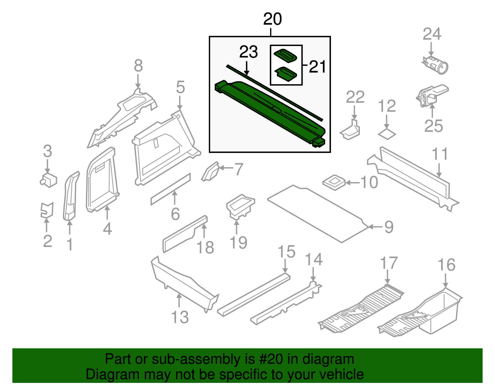 51477402708 - 2014-2018 BMW X5 Luggage Cover (51-47-7-402-708) | BMW of ...