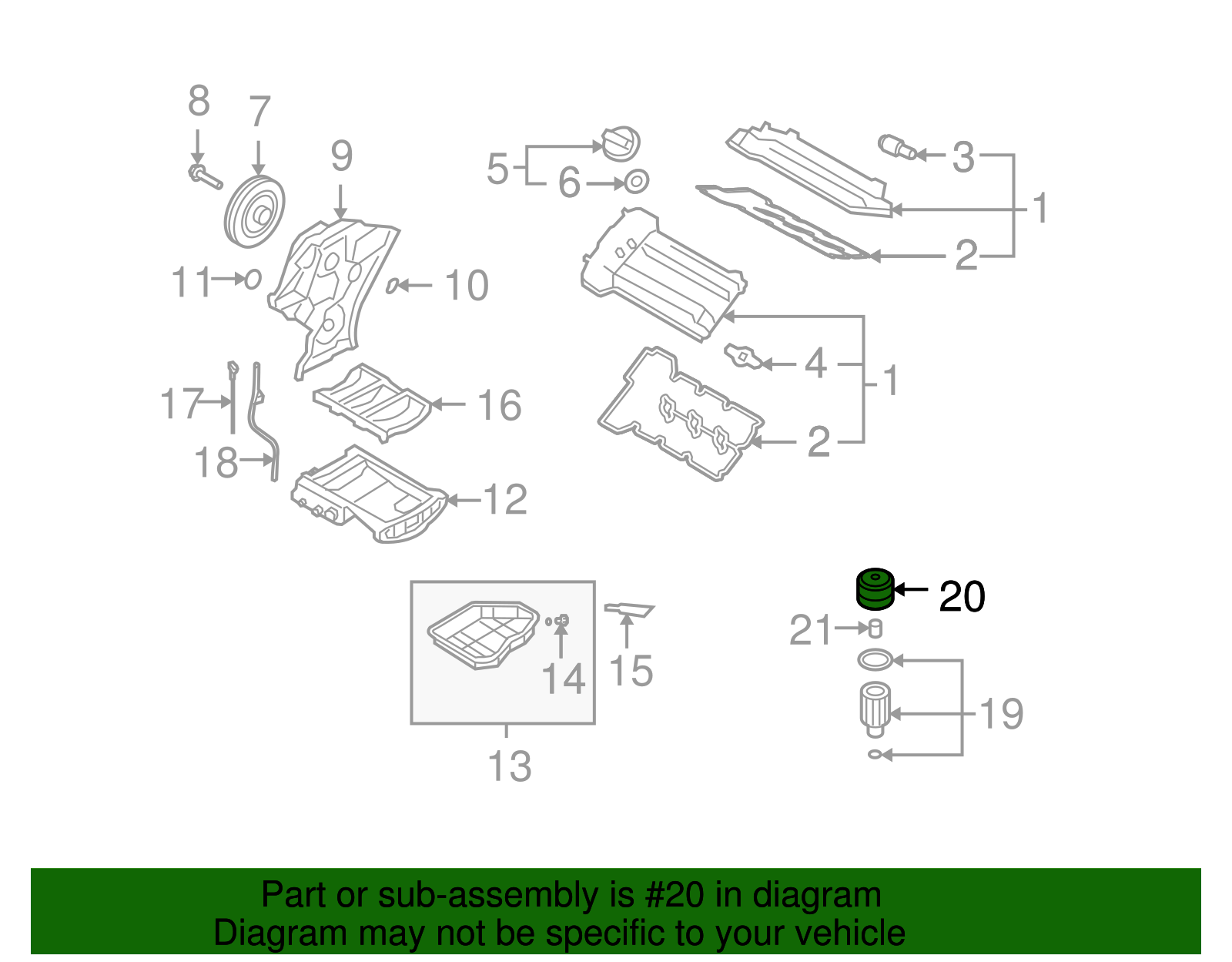 2006-2009 Hyundai Filter Cover 26351-3C100 | OEM Parts Online