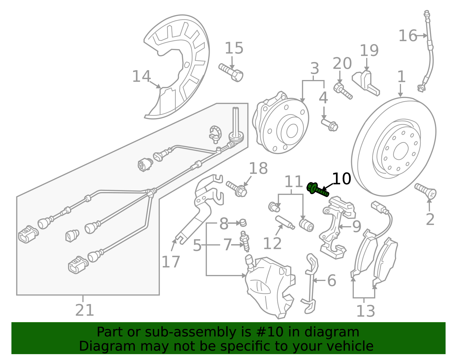 N-909-488-02 - Disc Brake Caliper Bracket Mounting Bolt 2004-2018 Audi ...