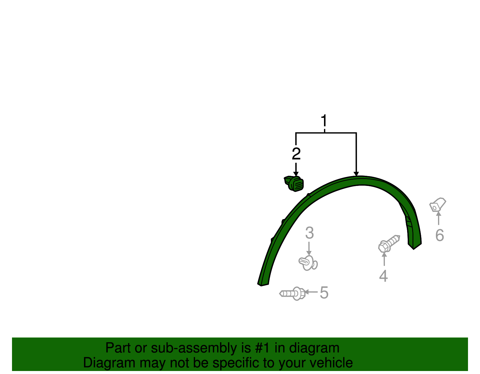 2018-2022 Toyota C-HR Wheel Opening Molding 75602-F4010 | Toyota Parts ...