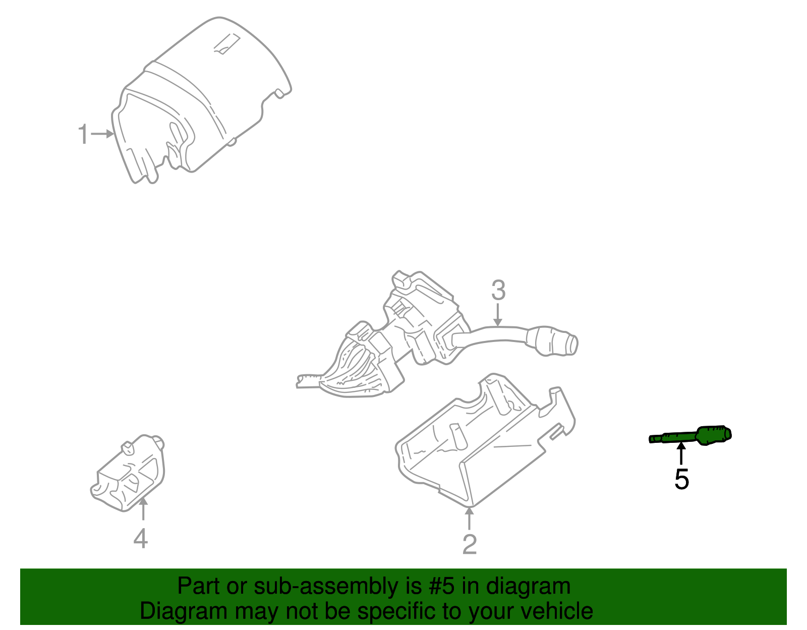 F58Z-3F609-A - 1995-2007 Ford - Tilt Lever | Dealer Auto Parts