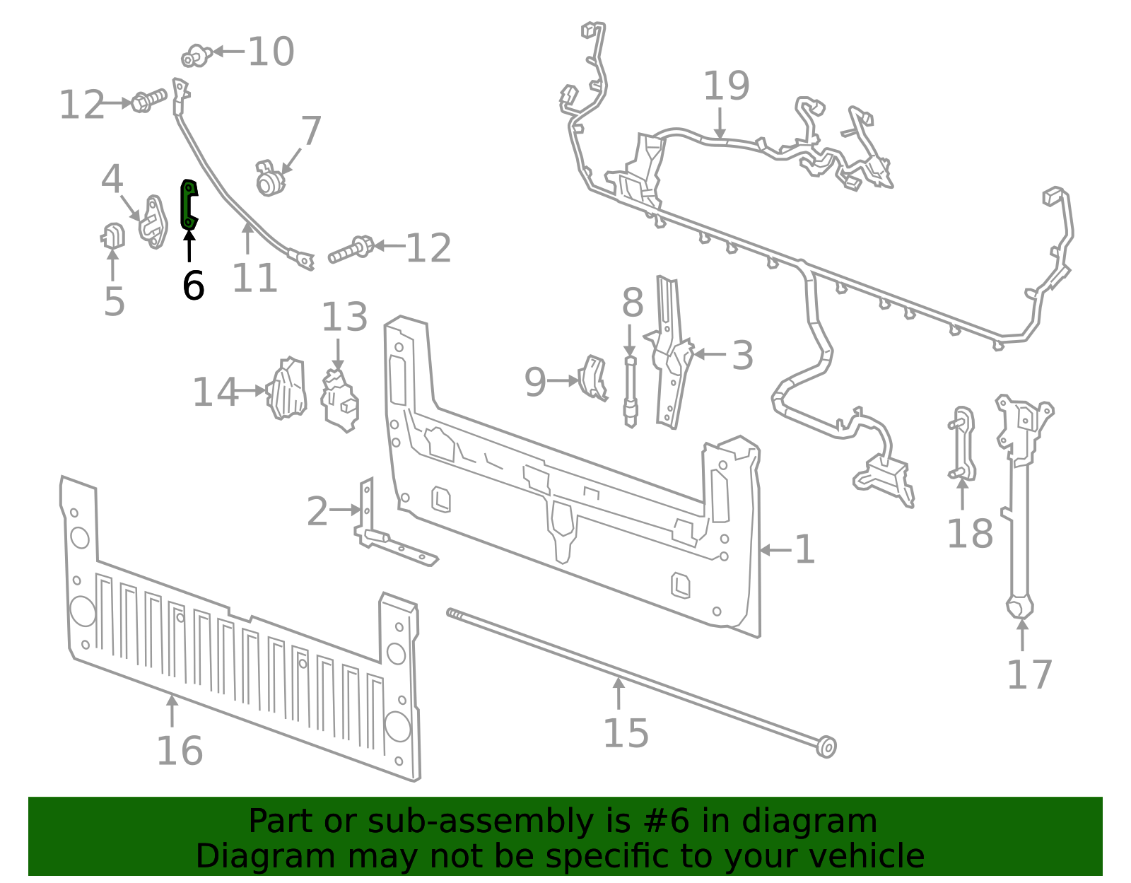 2007-2025 GM Spacer-Pubx E/Gate Hge (Body Si) 22777213 | GM Parts Center