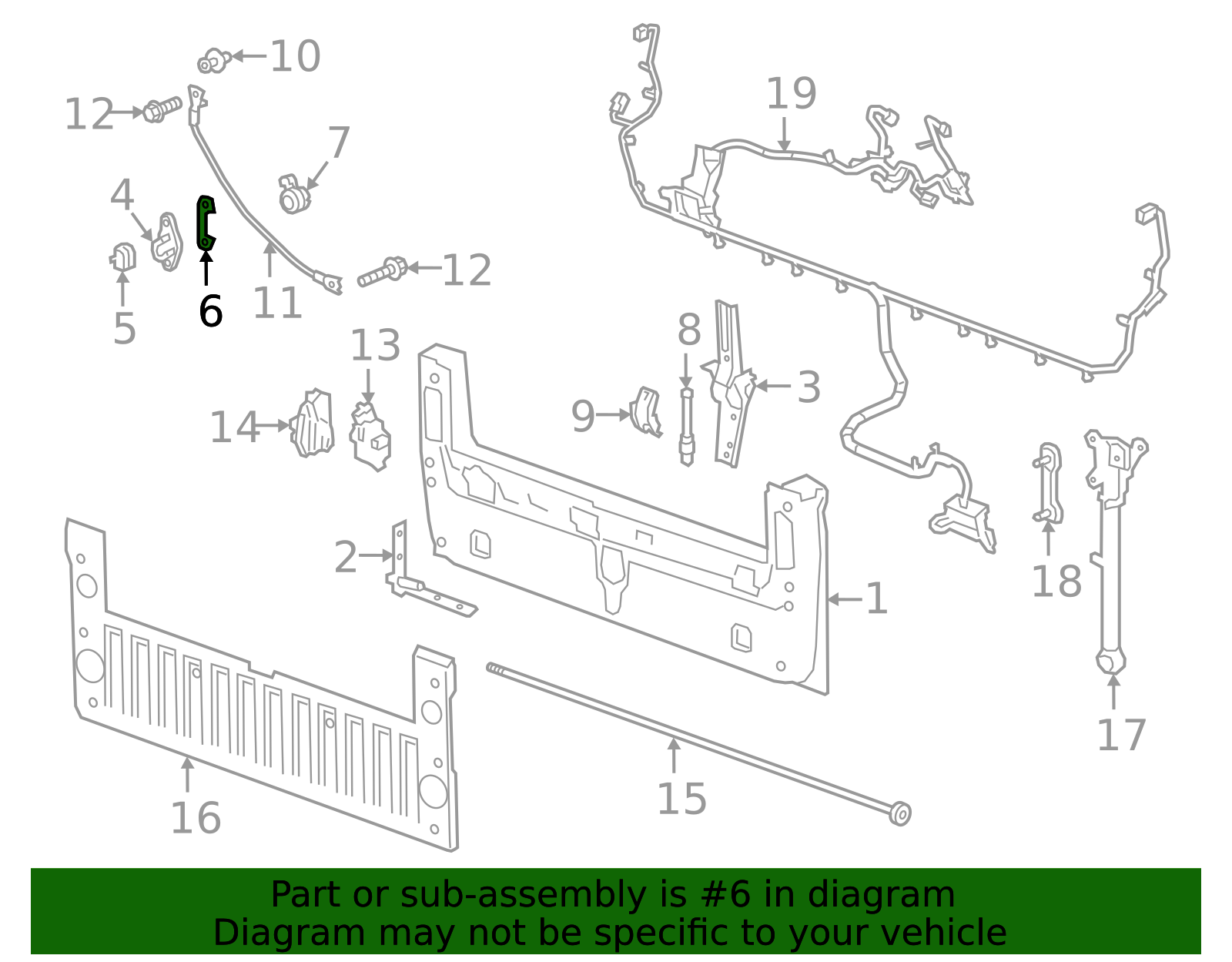 2007-2025 GM Tailgate Hinge Spacer 22777213 | OEM GM Parts