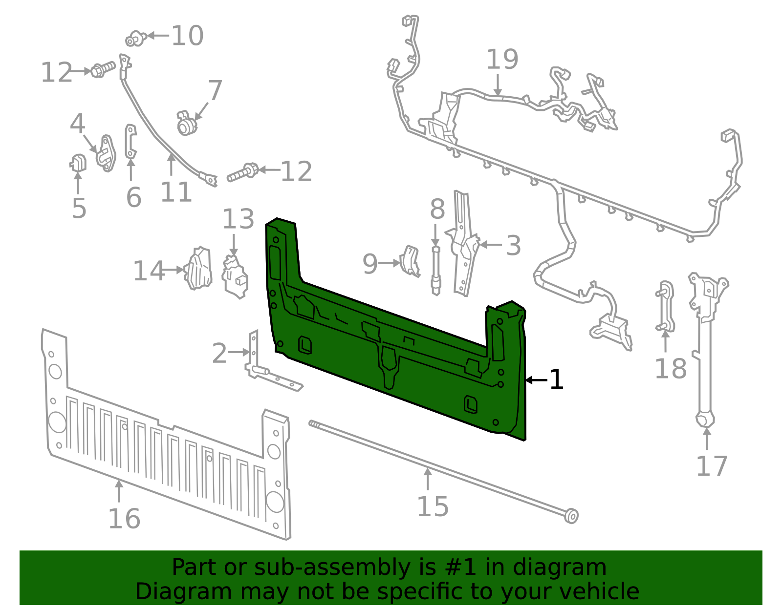 84708313 - Tail Gate 2019-2025 GM | Chevrolet Parts Direct