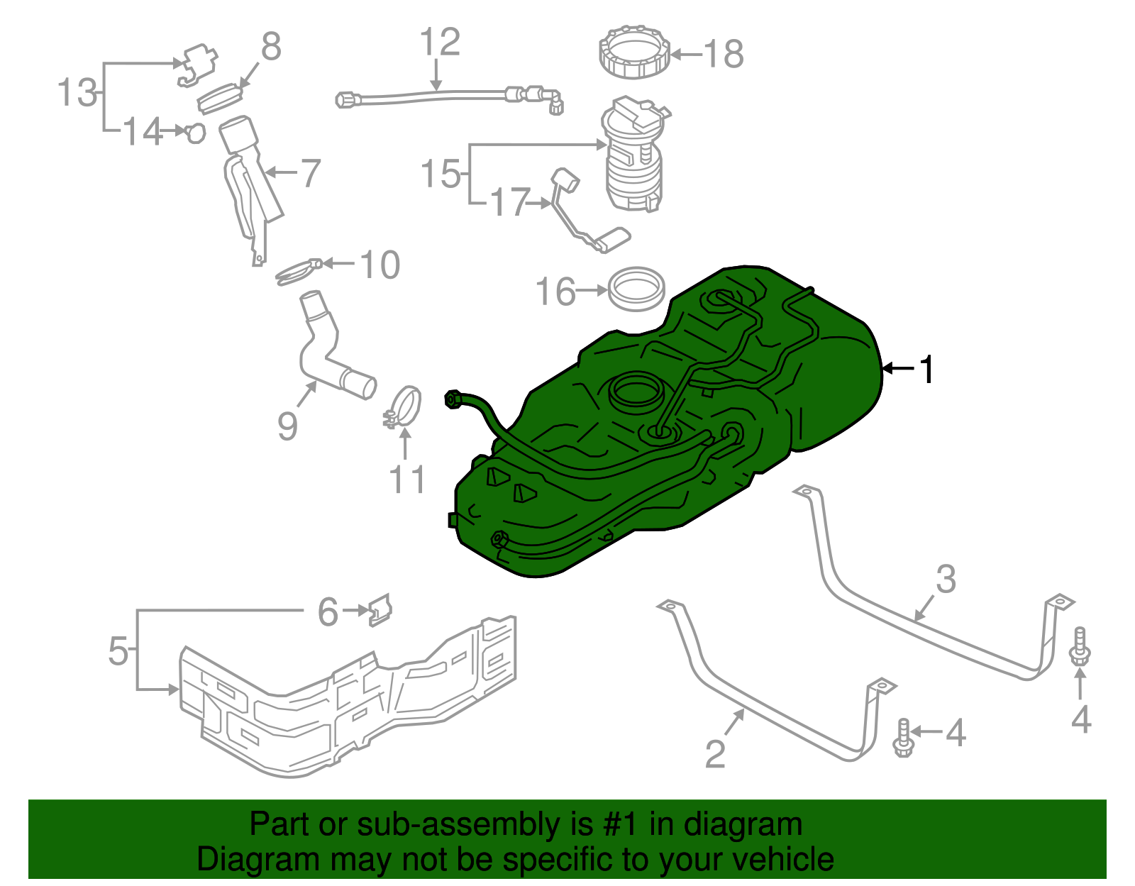 2013-2021 Nissan NV200 Fuel Tank 17202-3LM0C | Bill Kay Nissan Parts