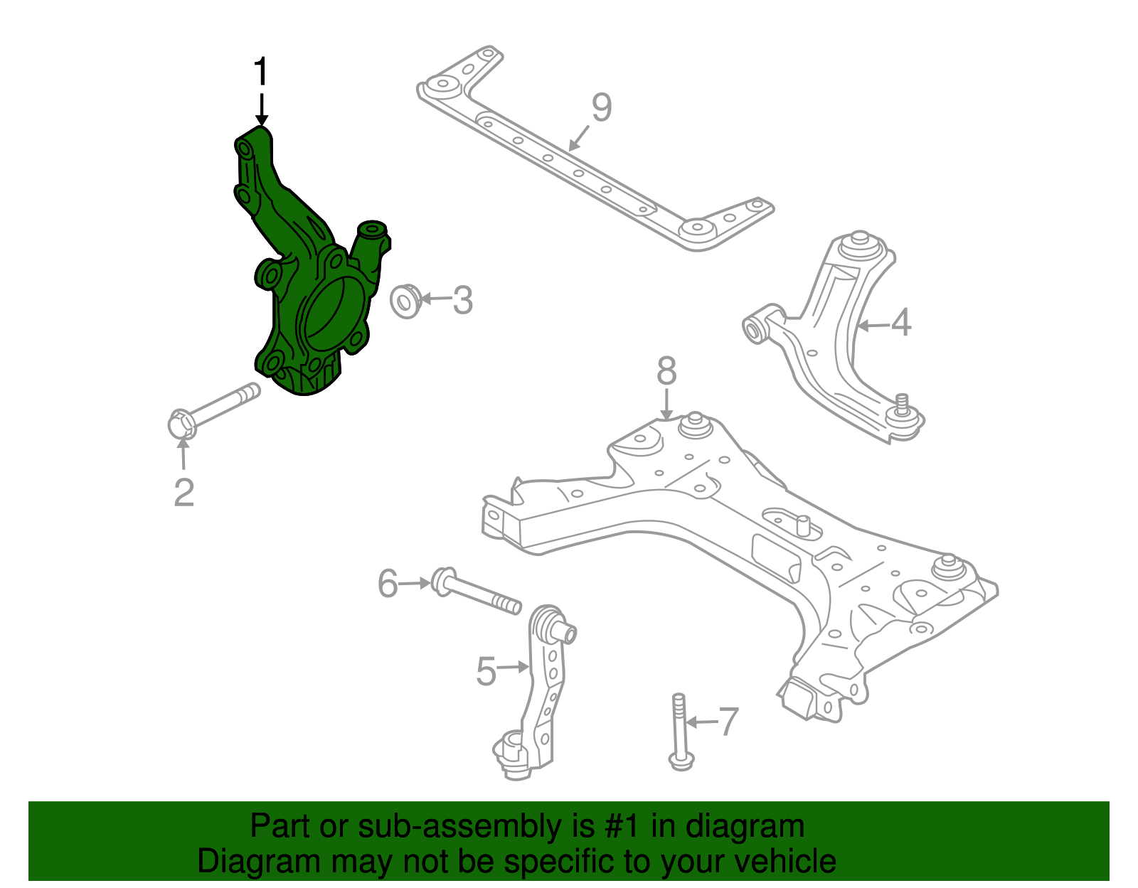 2007-2014 Nissan Steering Knuckle 40014-ED000 | Scott Evans Nissan Parts