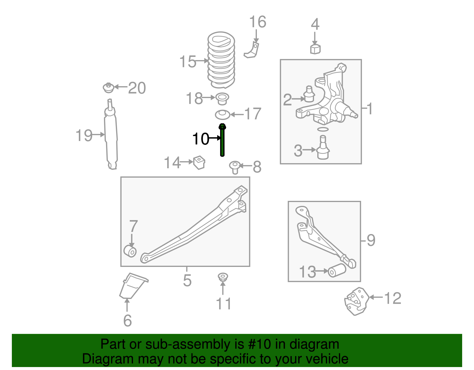 2008-2025 Ford | Radius Arm Bolt | N806592-S150 | Walls' Ford Parts