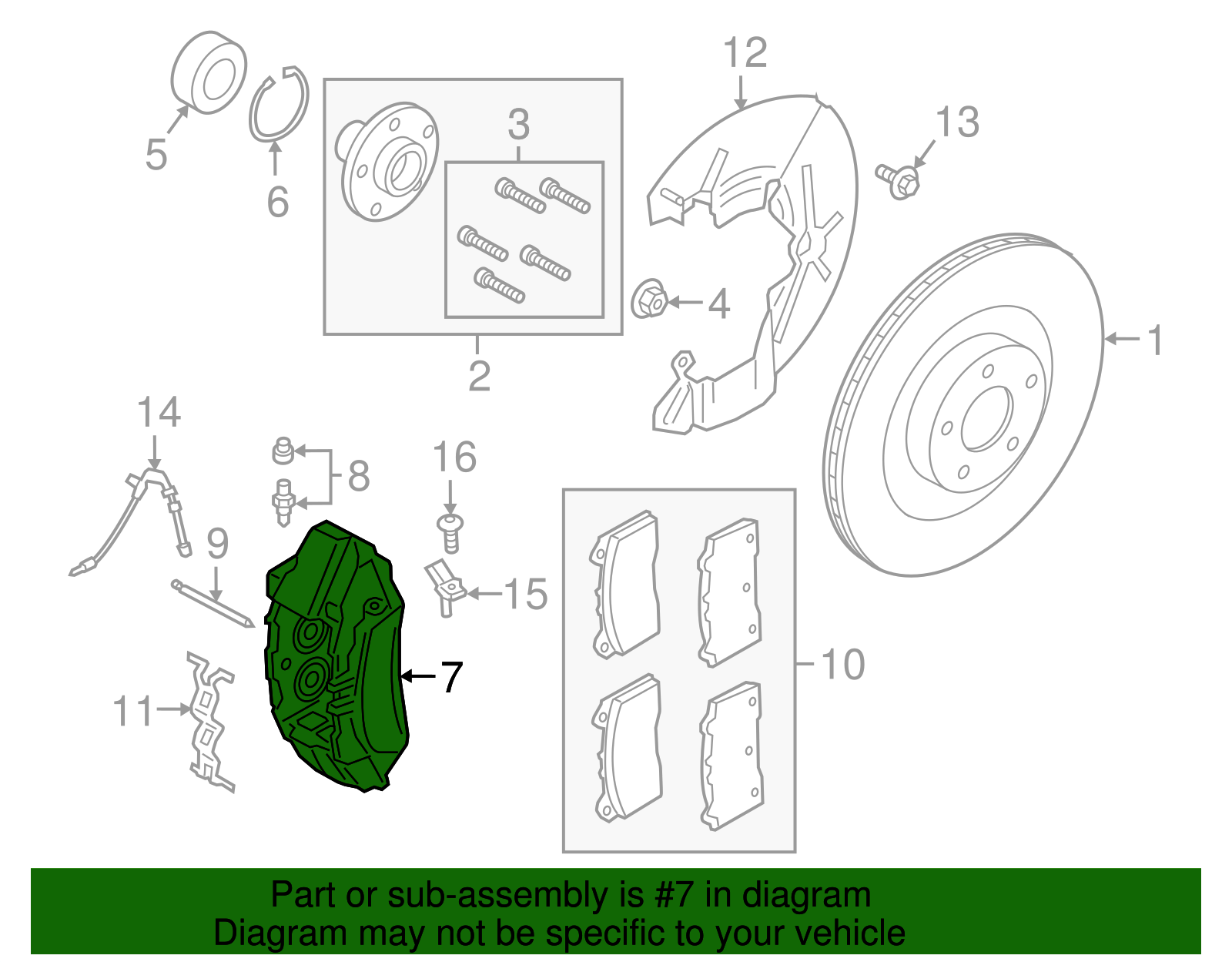 BRCF-357 - Motorcraft™ Caliper 2016-2018 Ford Focus | Ford Parts Direct