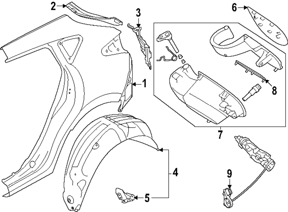2024-2025 Subaru Fuel Pocket 51478FN000 | Subaru Parts Store