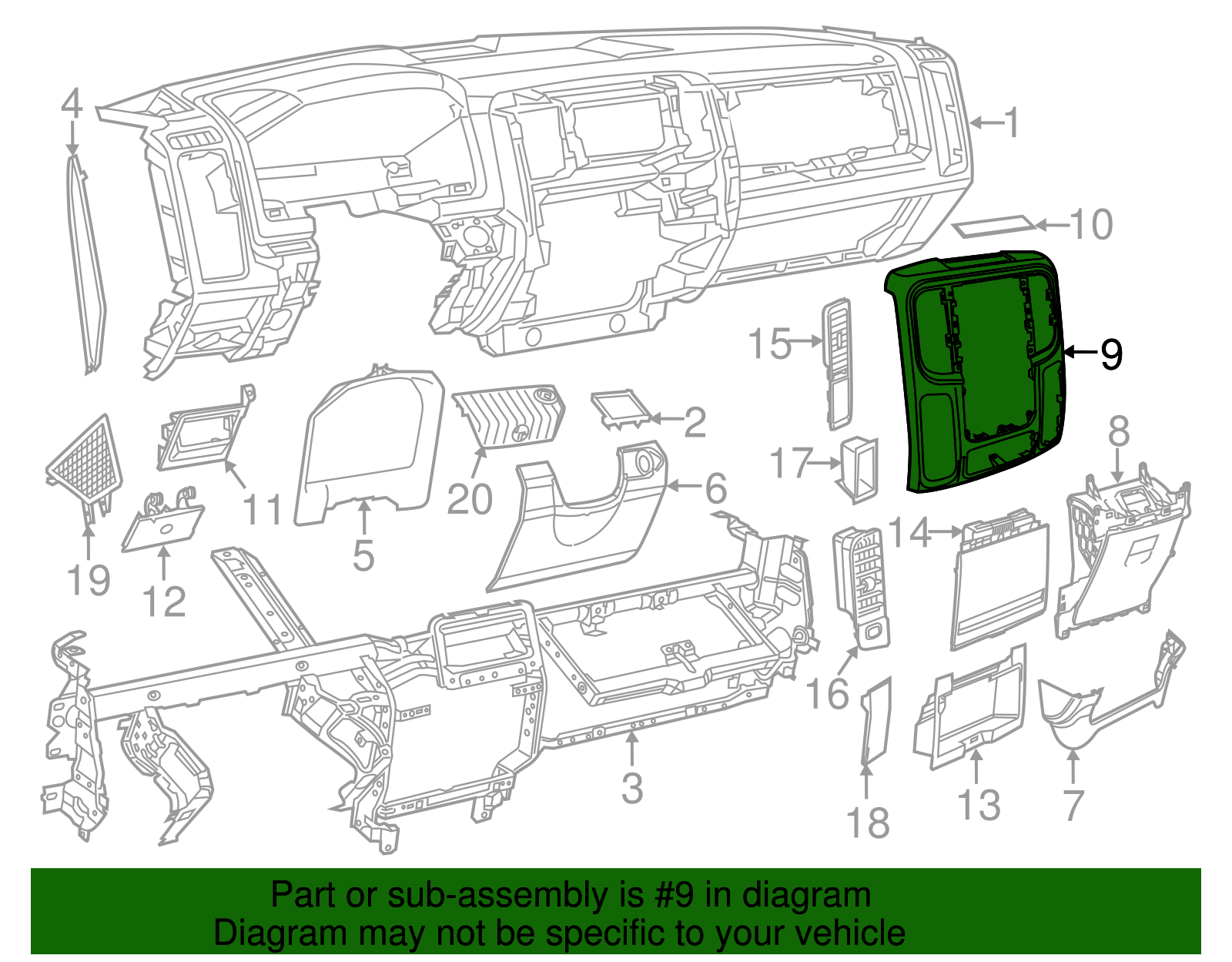 68299112AC - Spare Tire Winch Cover - 2019 2020 Ram 1500 | Mopar Parts ...