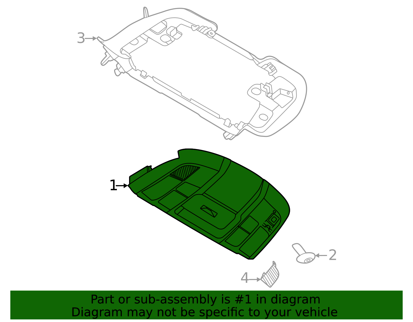Genuine Porsche 992-959-551-BA-TBN |Overhead Console | FREE Shipping on ...