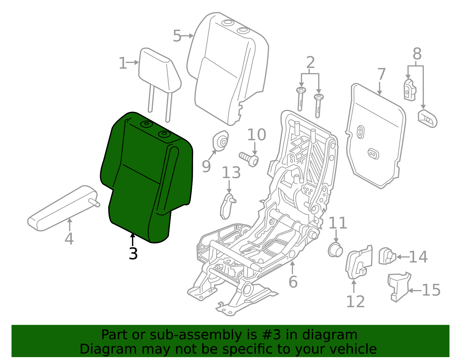 2019-2023 Ford Transit Connect Seat Back Cushion Cover KT1Z-1766600-GK ...