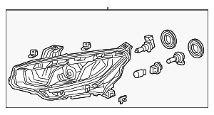 33150-TBA-A01 - Headlight Assembly L - 2016-2019 Honda Civic | Honda ...