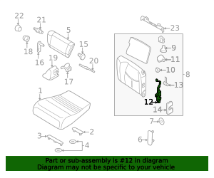 996-522-282-02 - High-Quality Folding Seat Latch for 1999-2013 Porsche ...