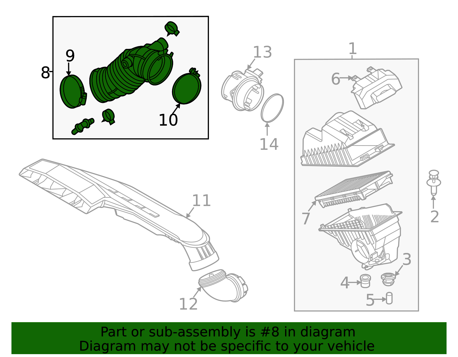 28130-L1200 - 2020-2024 Hyundai - Engine Air Intake Hose | Hyundai Parts Express