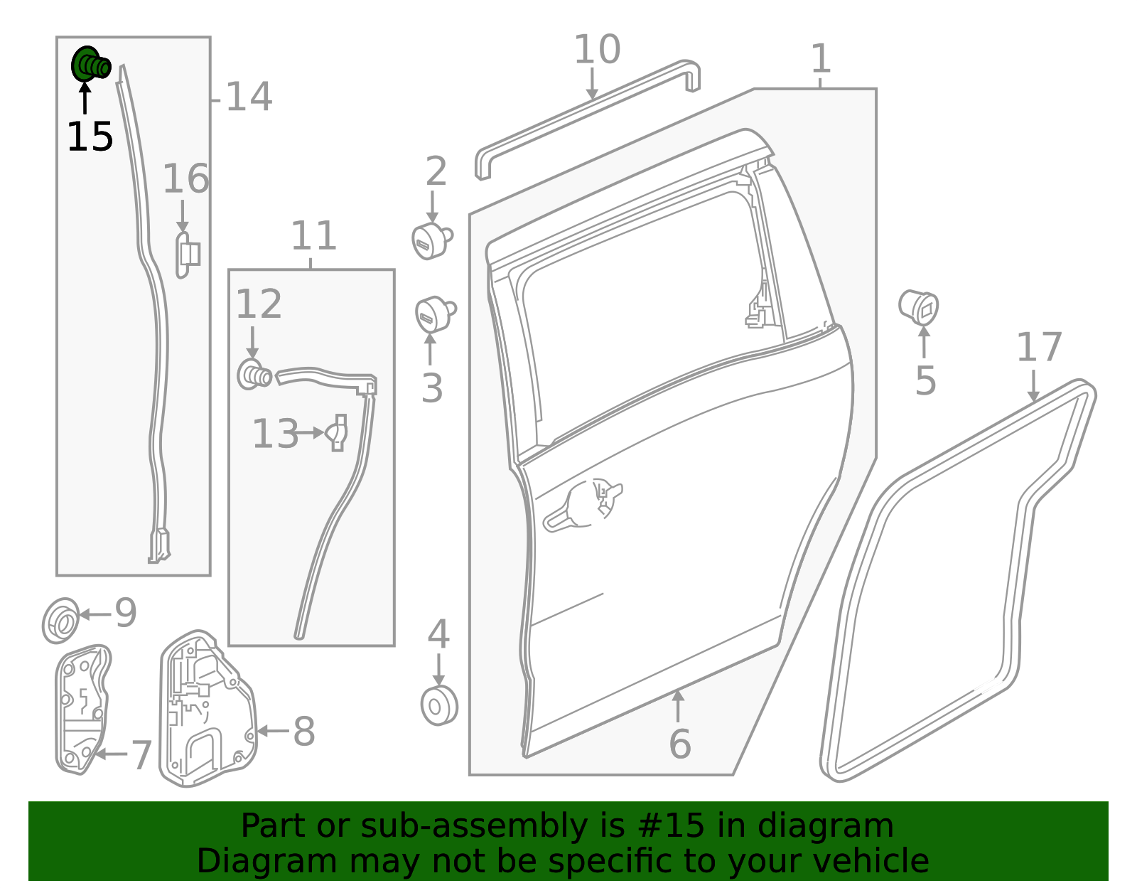 90652-THR-A00 - Front Weather-Strip Upper Clip 2018-2024 Honda Odyssey ...