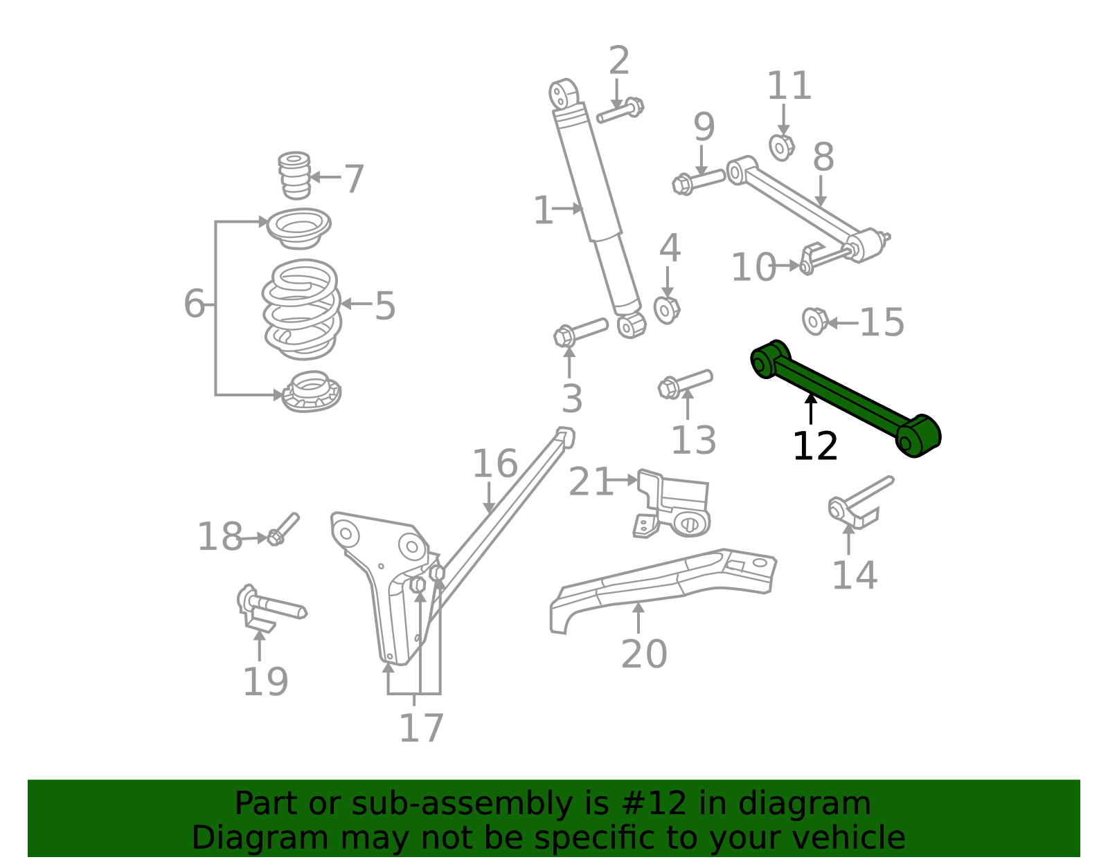 2007-2012 Mopar Lower Control Arm 52125322AE | Mopar Parts Canada