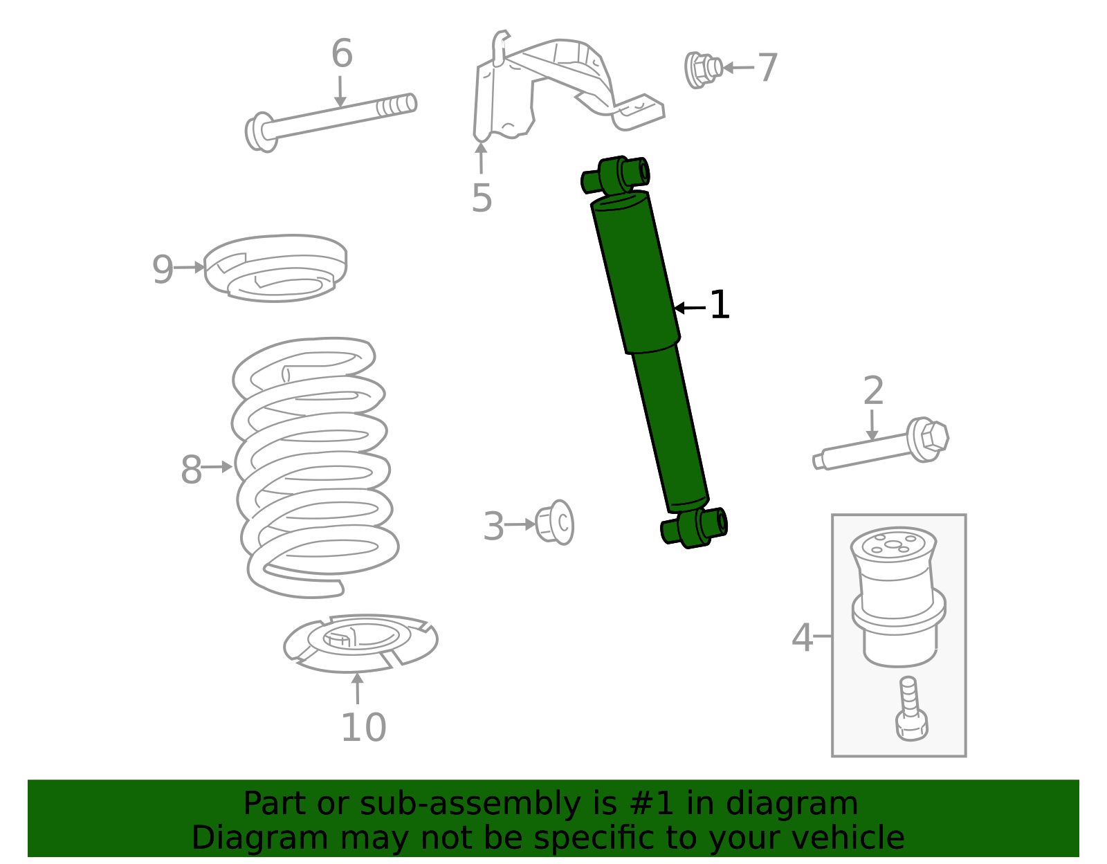 2006-2012 Ford Shock Absorber 6E5Z-18125-BA | OEM Parts Quick