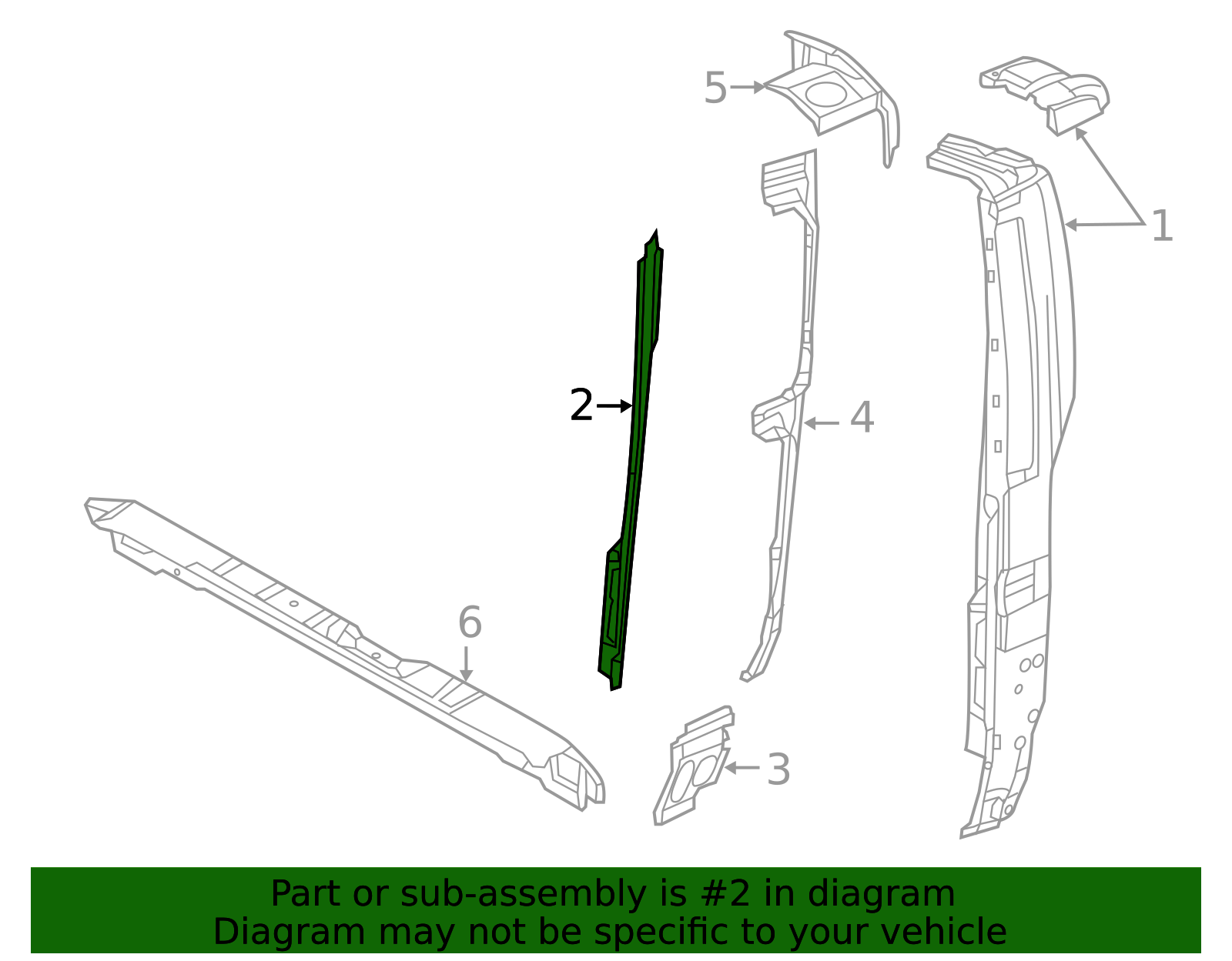 2014-2020 Ram D Pillar Reinforcement 68134192AB | Mopar Parts Canada