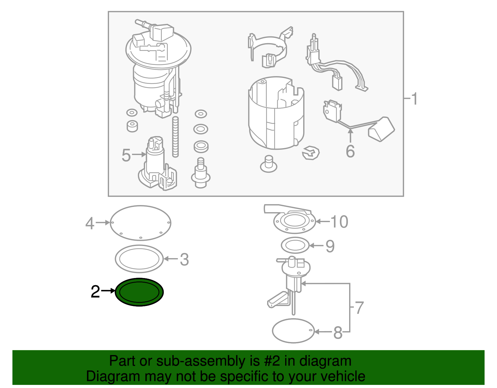 42025AL040 - Fuel Pump Assembly Gasket 2015-2019 Subaru | Subaru Parts ...