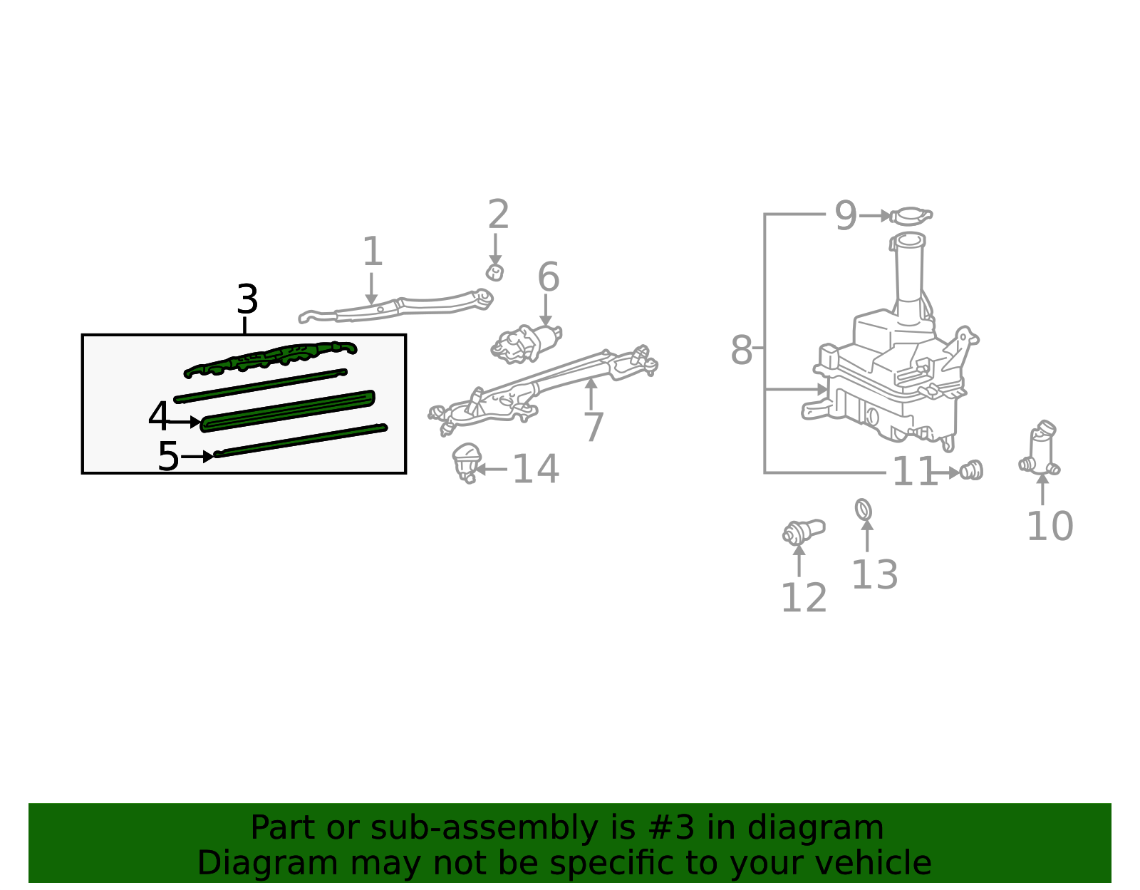 1998-2007 Lexus Blade Assembly 85212-53061 | Lexus Of West Kendall Parts