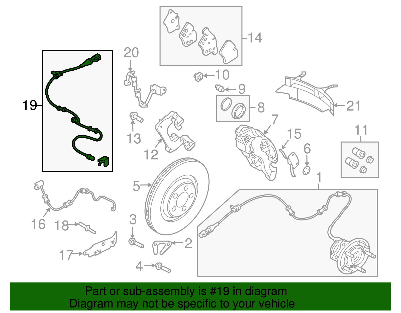 2010-2019 Jaguar ABS Sensor C2D47189 | OEM Parts Online