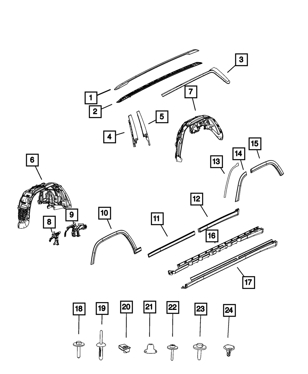 7EK78GXHAB - Wheel Opening Molding, Right 2021-2025 Jeep | The Official ...