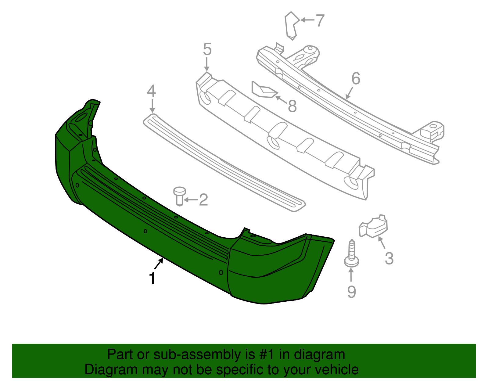 2005-2009 Hyundai Tucson Bumper Cover 86610-2E030 | OEM Parts Online