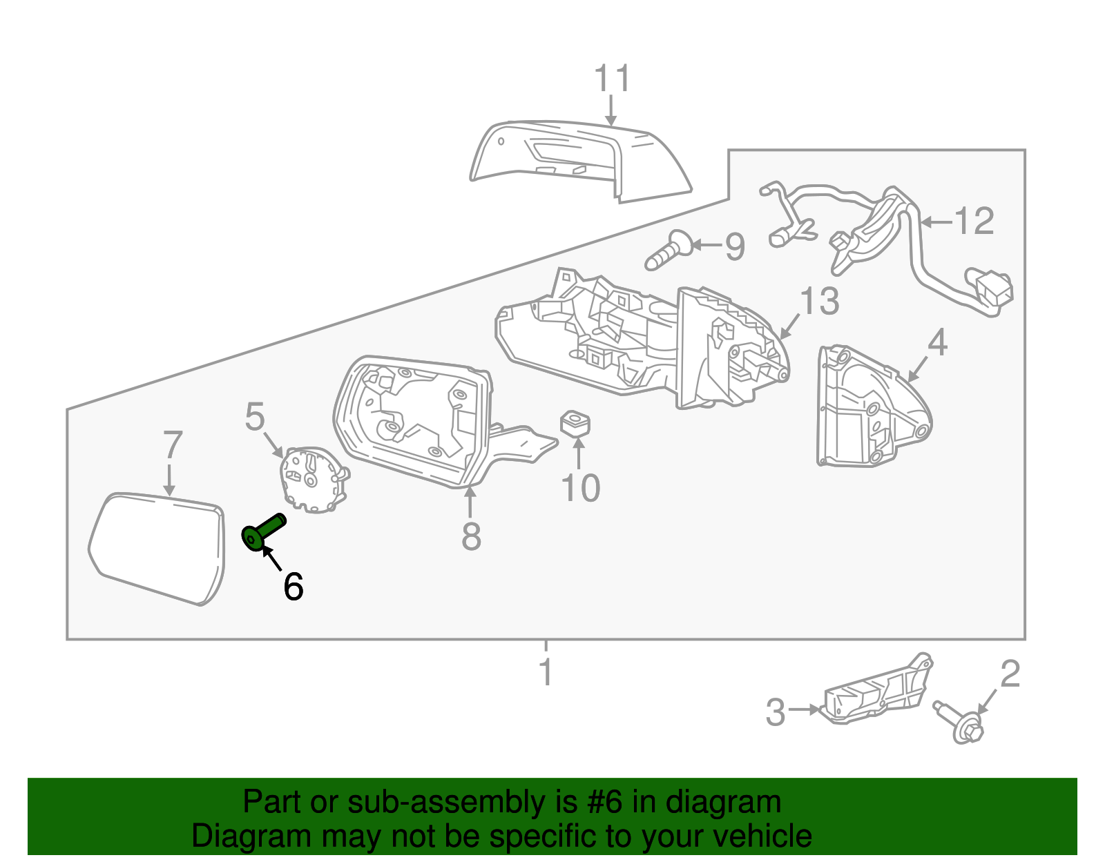 2008-2025 GM Outside Rear View Mirror Actuator Bolt 95130423 | Capital ...