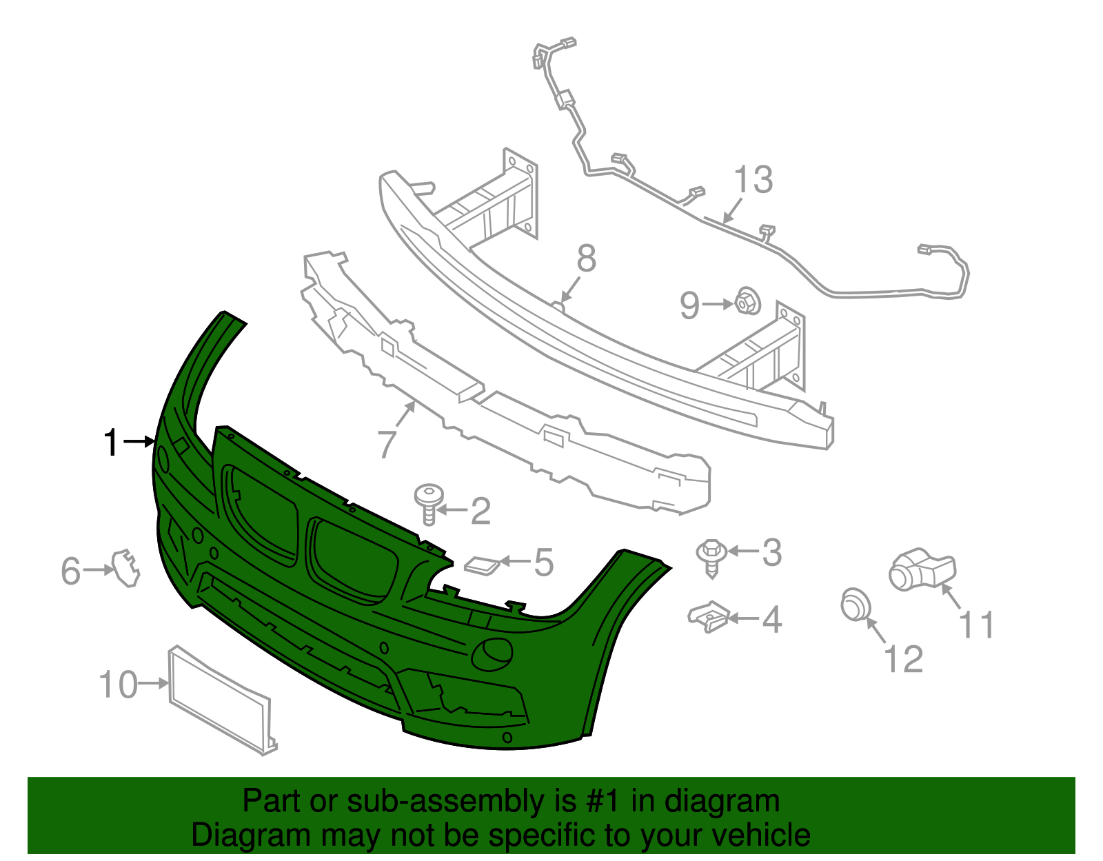 51118039479 - 2013-2015 BMW X1 Bumper Cover (51-11-8-039-479) | BMW of ...
