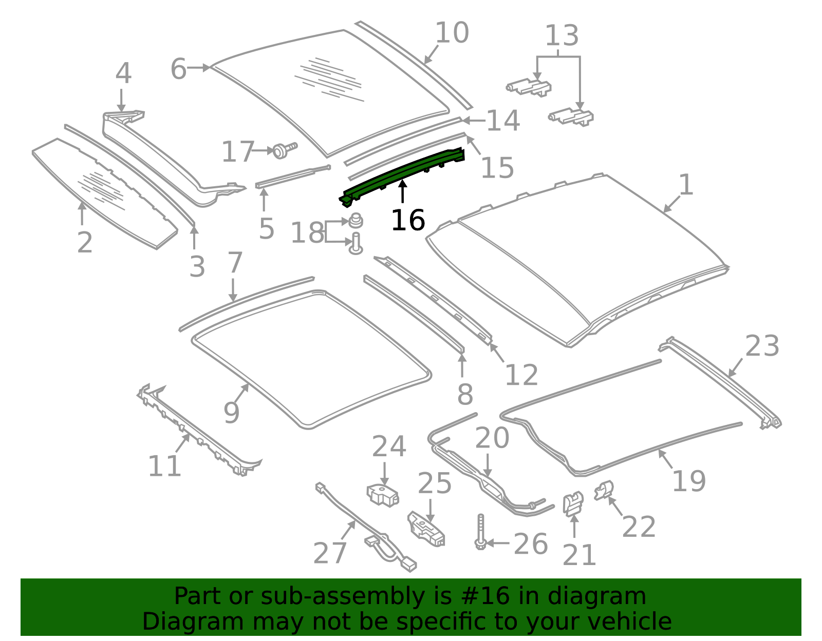 238-780-15-00 - High-Quality Sunroof Guide Rail for 2018-2023 Mercedes ...